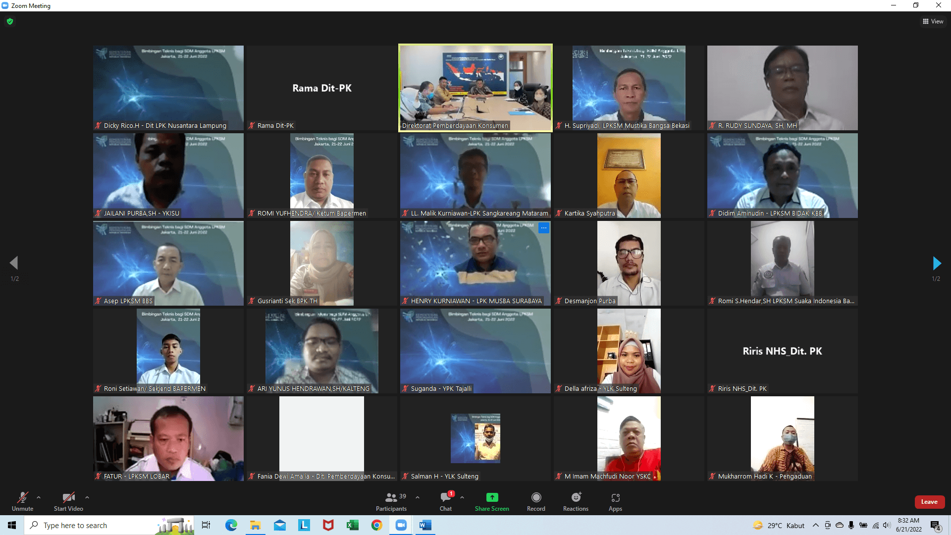 Bimbingan Teknis bagi SDM Anggota LPKSM Tahun 2022 - Ditjen PKTN